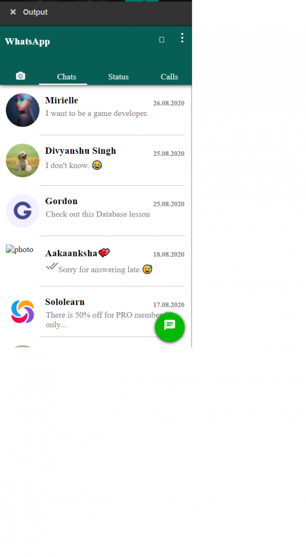 Script Code WhatsApp Clone Dari Html, Css, dan JavaScript - Nemobrent